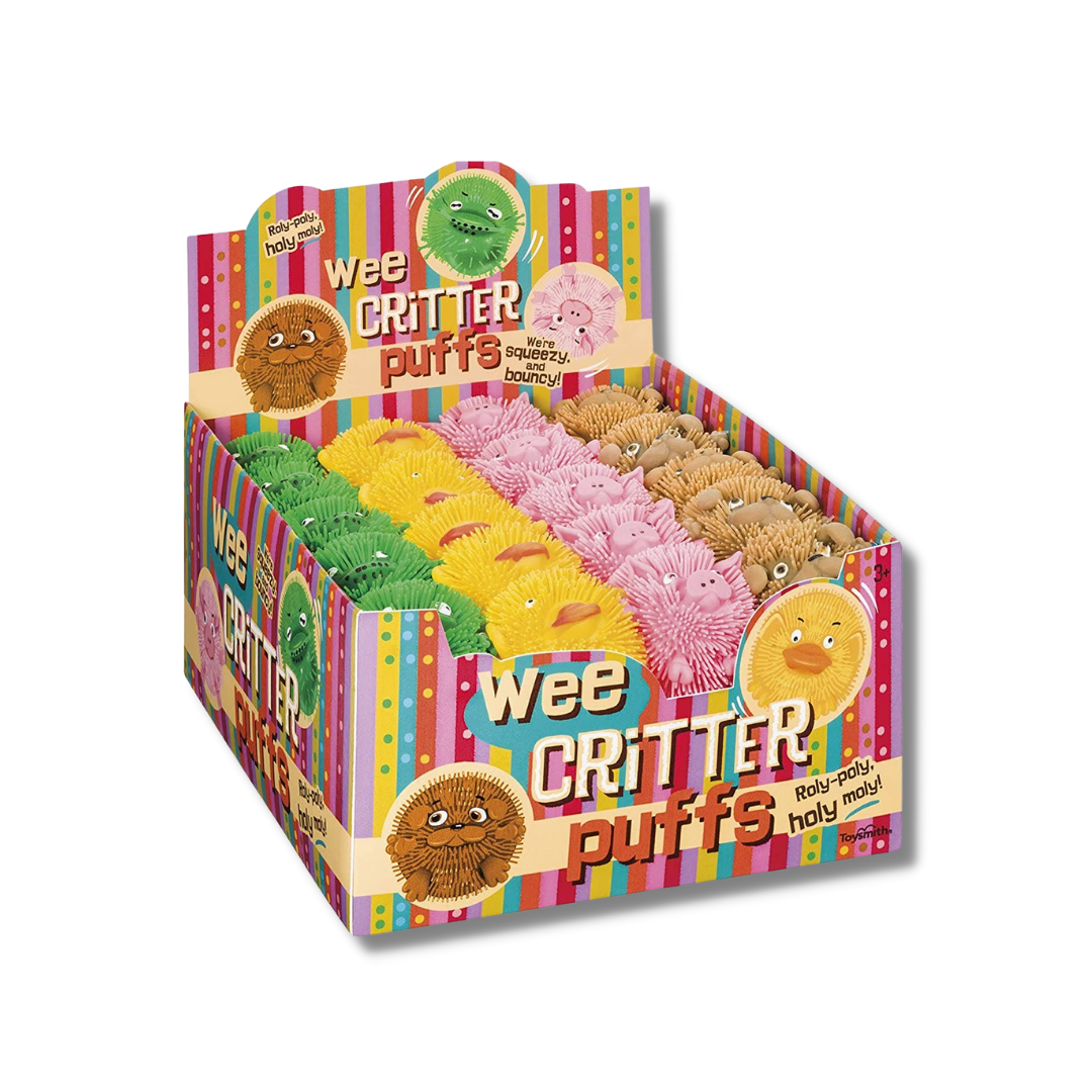 Wee Critter Puffs 2.5" Ball | 4 Cute Styles – Waterwheel Gifts and Books